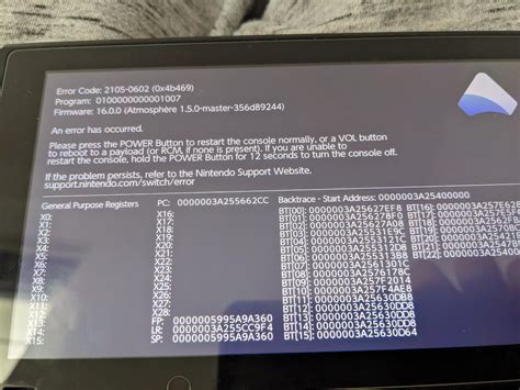 Recurring 2105 0602 Error Message R Switchpirates