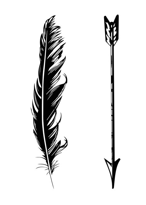 Feather Arrow Drawing Np