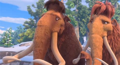 Image Manny And Ellie Smiling At Each Otherpng Ice Age Wiki