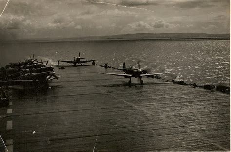 Asisbiz Fleet Air Arm Seafire Taking Off From Its Carrier 02