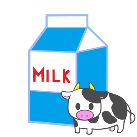 ミルクと牛のイラスト かわいいフリー素材が無料のイラストレイン