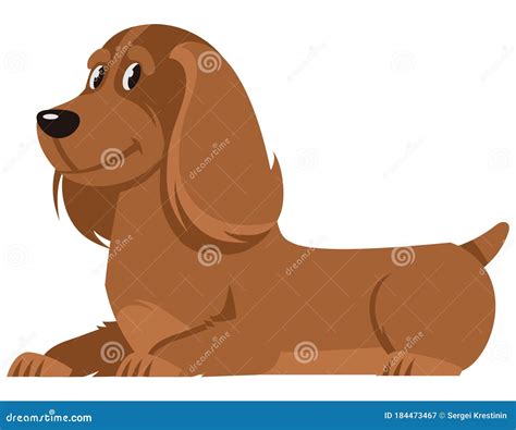 Lying Cocker Spaniel Side View Stock Vector Illustration Of Vector