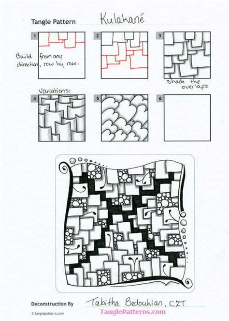 How to draw KULAKANÉ TanglePatterns com How to draw KULAKANÉ TanglePatterns com