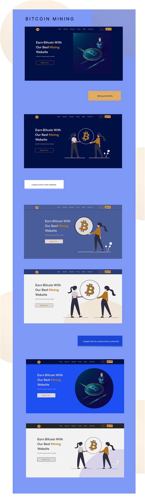 Crypto Currency Mining Hero Sections On Behance