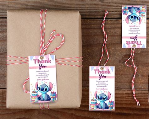 Printable Lilo And Stitch Thank You Tags Diy Stitch Thank You T Tag