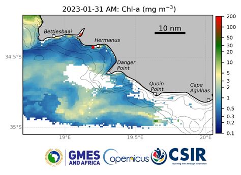 Csir Ocean Colour — Chlorophyll A Products For The Western Cape