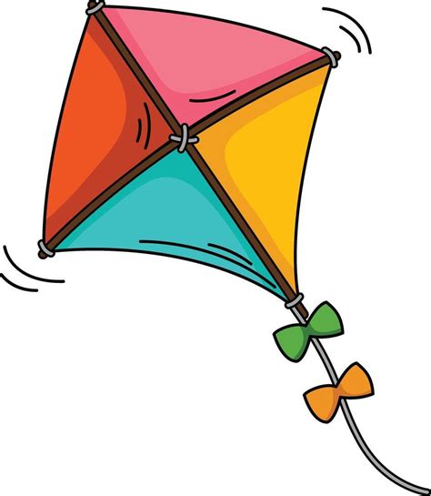 Illustration Of Kite Character Outline White On Background 54266971