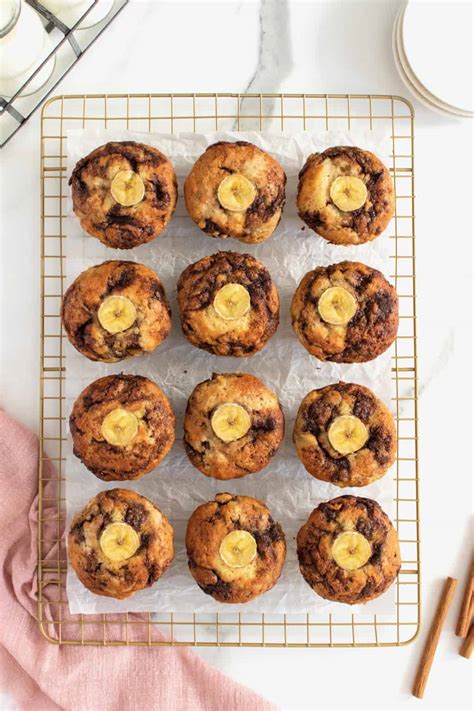 Cinnamon Swirled Banana Muffins The Bakermama