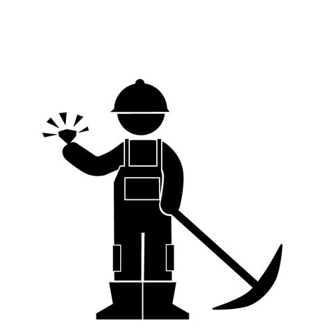 Diamond Miner Vector Illustration Miner Finds Treasure 39614650 Vector