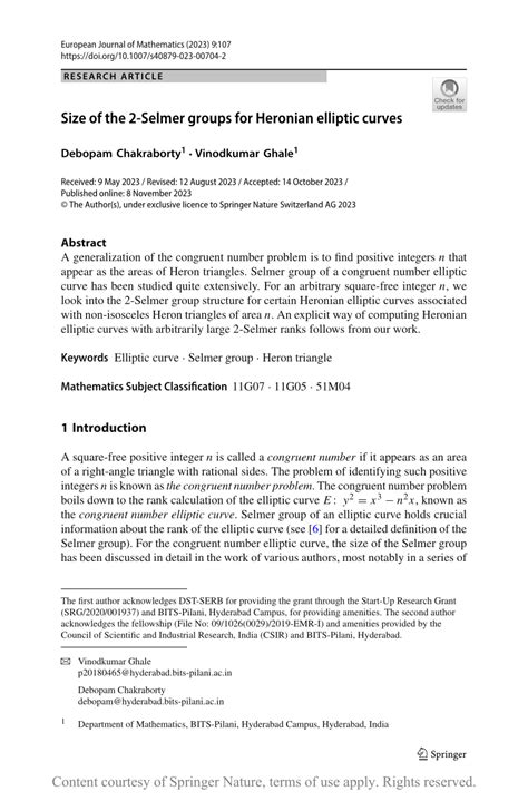 Size Of The 2 Selmer Groups For Heronian Elliptic Curves Request Pdf