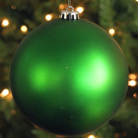 Matte Xmas Green Shatterproof Commercial Christmas Ball Ornament 12