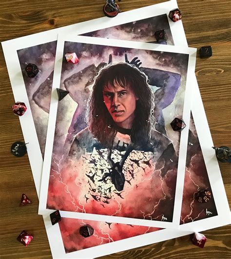 Stranger Things Inspired Eddie Munson Fan Art 85 X 11 Or 11 X 14