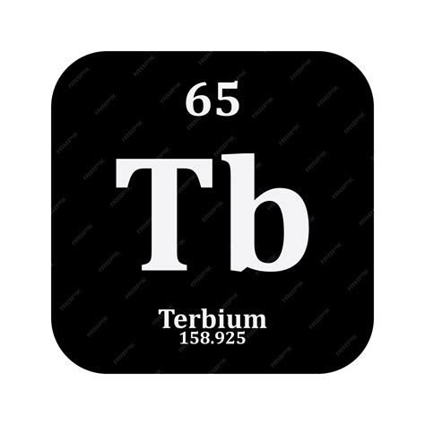 Premium Vector Terbium Chemistry Iconchemical Element In The Periodic