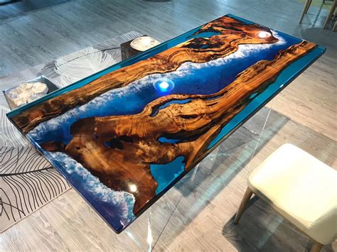 Epoxy Resin River Coffee Table Home Decor Table Blue Epoxy Hong Kong Ubicaciondepersonascdmx