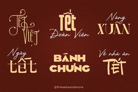 Unique And Stylish Tet Vietnamese Fonts Presets And More