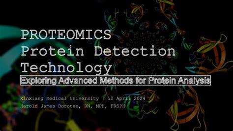 Proteomics Protein Detection Technology Pptx Chemistry Science