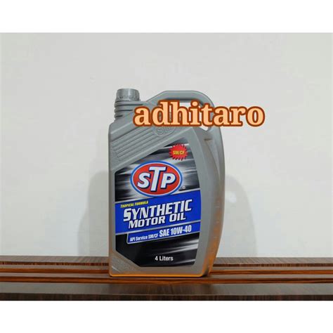 Jual Oli Stp Synthetic Motor Oil Sae W Api Service Sm Cf Ukuran L Shopee Indonesia