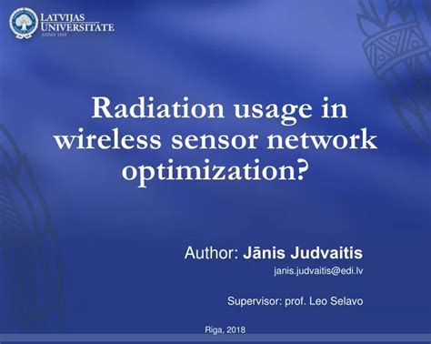 Ppt Radiation Usage In Wireless Sensor Network Optimization Powerpoint Presentation Id 9466290