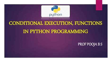 Python Conditionals And Functions Pptx