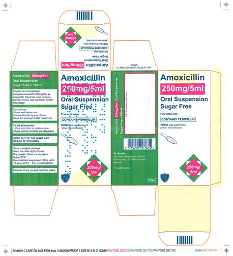 Amoxicillin 250mg 5ml Oral Suspension Sugar Free Bp Athlone