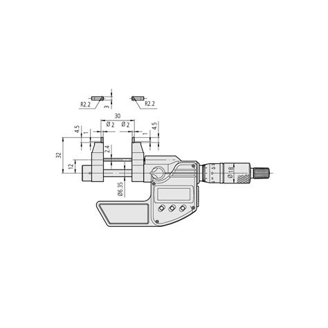 Digital Micrometer Drawing