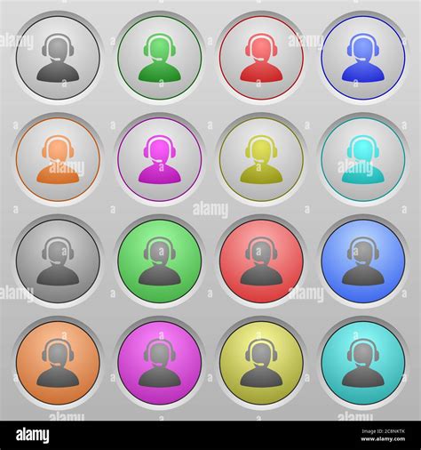 set of operator plastic sunk spherical buttons stock vector image and art
