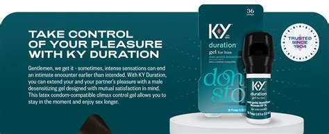 K Y Duration Gel 0 16 Fl Oz For Men Adult Couples