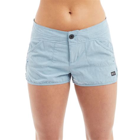 Womens Deep Sea Hybrid Shorts Water Activated Pattern Slate