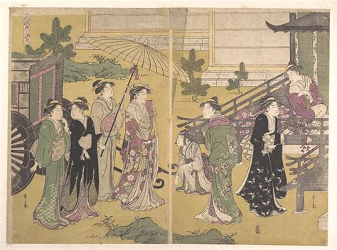 Chōbunsai Eishi Two Geisha Japan Edo Period 16151868 The