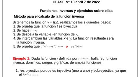 Ejercicios De Función Inversa Técnicas Y Ejemplos Prácticos