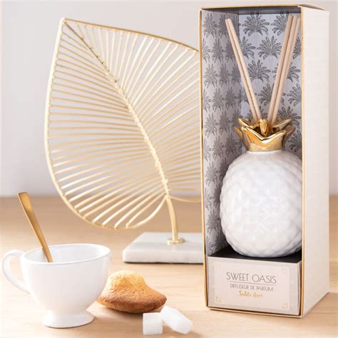 Diffuseur Ananas Blanc Parfum Sable Doré 100ml Maisons Du Monde