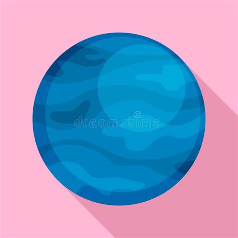 Icono Del Planeta De Neptuno Estilo Plano Ilustración Del Vector