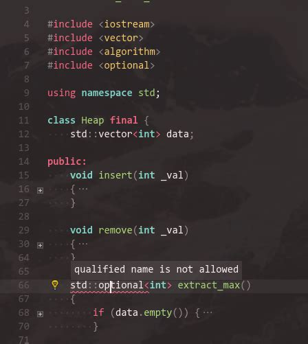 Stdoptional Qualified Name Is Not Allowed Gcc 721 · Issue 1350 · Microsoftvscode