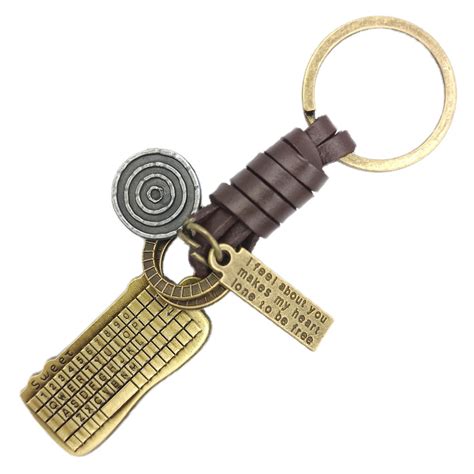 Chaveiro Luxo Vintage Teclado Pc Couro Metal Shopee Brasil