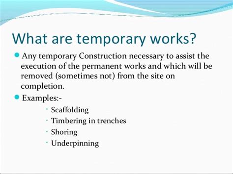 Temporary Works