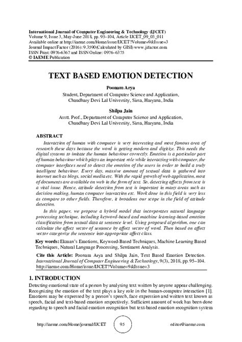 Pdf Text Based Emotion Detection
