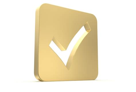 Licône De Confirmation En Rendu 3d Isolé Sur Fond Blanc Avec Ombre
