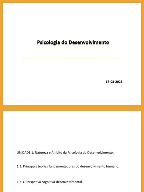5 Psicologia Do Desenvolvimento Pdf Pensamento Conceitos