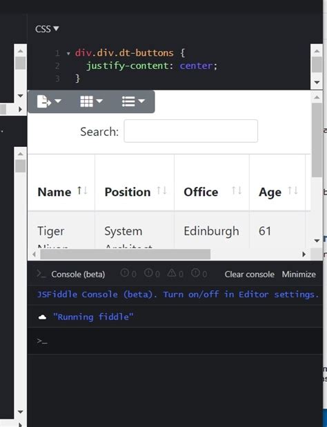 Align On Small Screen — Datatables Forums