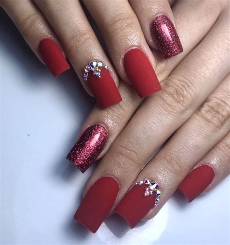 Red Matte Acrylic Nails