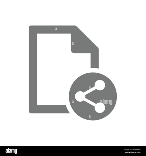 Document Page With Share Sign Simple Vector Icon Stock Vector Image