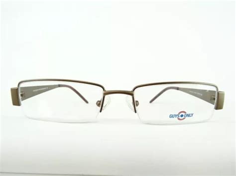 KUPFERBRAUNE HERRENBRILLE SCHMALE Brillenfassung Nur Oberrand