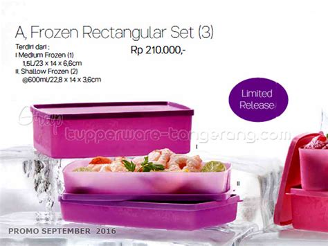 Frozen Rectangular Promo Tupperware September 2016 Tupperware Palem Semi