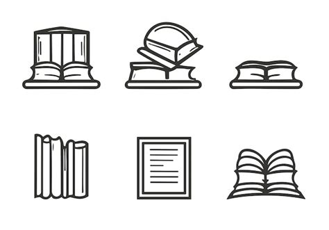 Books Icons Vector Line Editable Stroke Premium Ai Generated Vector