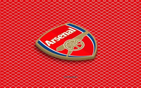 다운로드 4k 아스날 Fc 아이소메트릭 로고 3d 아트 영국 축구 클럽 아이소 메트릭 아트 아스날 Fc 빨간색 배경 프리미어 리그 영국 축구 아이소 메트릭