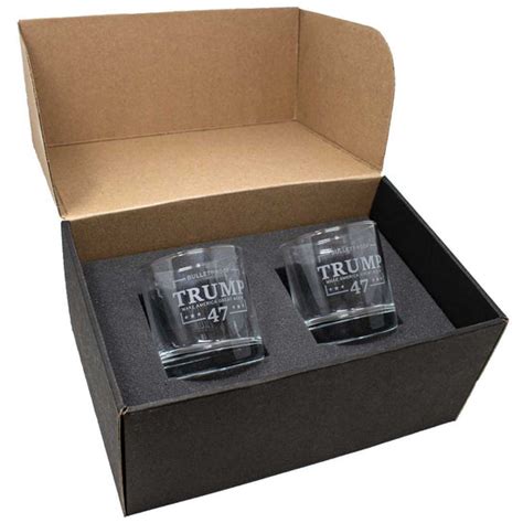 Bulletproof Trump 47 Whiskey Glass Proud Patriots