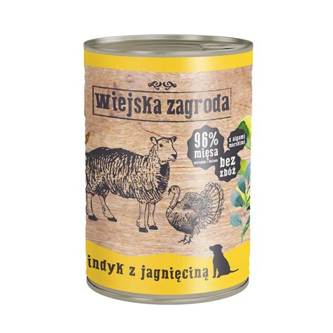 Wiejska Zagroda Karma mokra Indyk Jagnięcina 400g PSY KARMY DLA PSA