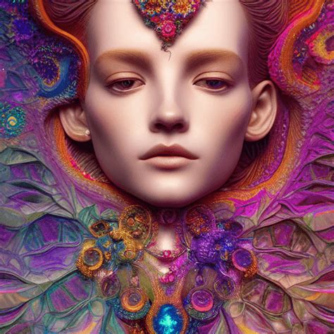 Fractal Gems Sculpture Graphic · Creative Fabrica