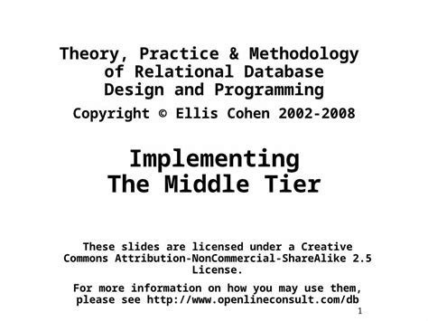 ppt 1 theory practice and methodology of relational database design