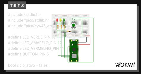 SEMAFORO PI Wokwi ESP32 STM32 Arduino Simulator